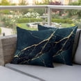 2 Pack Outdoor Waterproof Throw Pillow Covers,Marble Texture Pattern ...