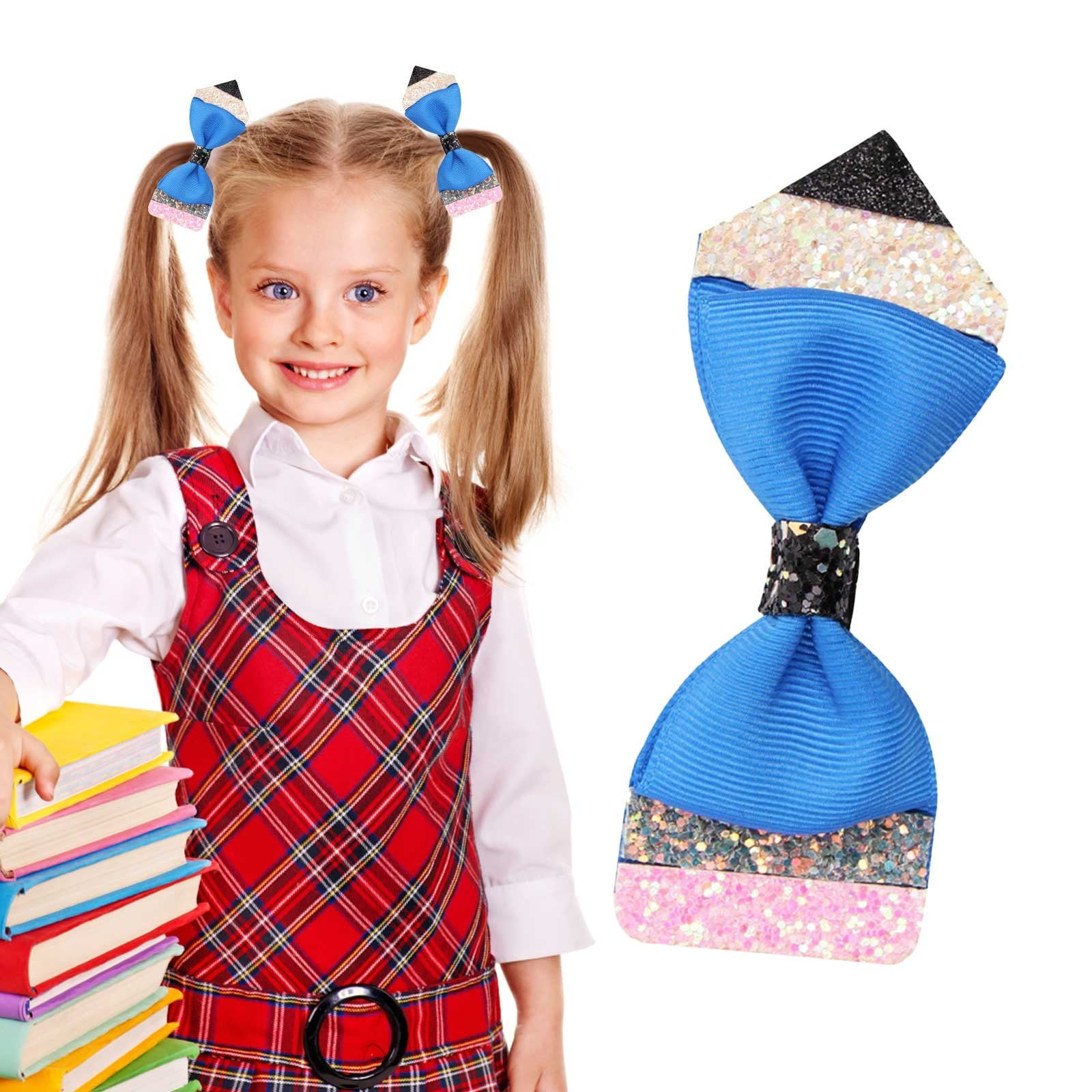 ERTUTUYI Pencil Girls Hair Ties For Back To School Kindergarten 1st ...