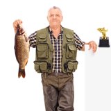 Juvale Fishing Trophy Award - Awards-Ready Base with Engraving Space ...