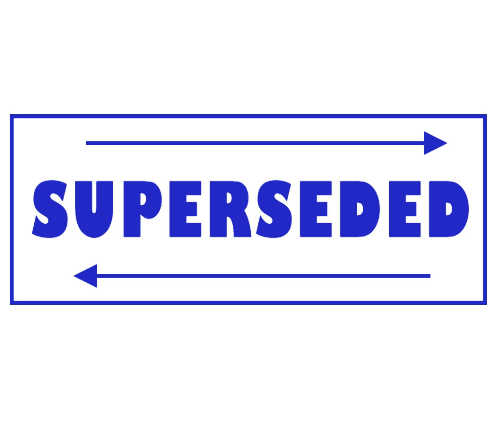 Printtoo Superseded Self Inking Rubber Stamp Pre-Inked Office Stamp ...