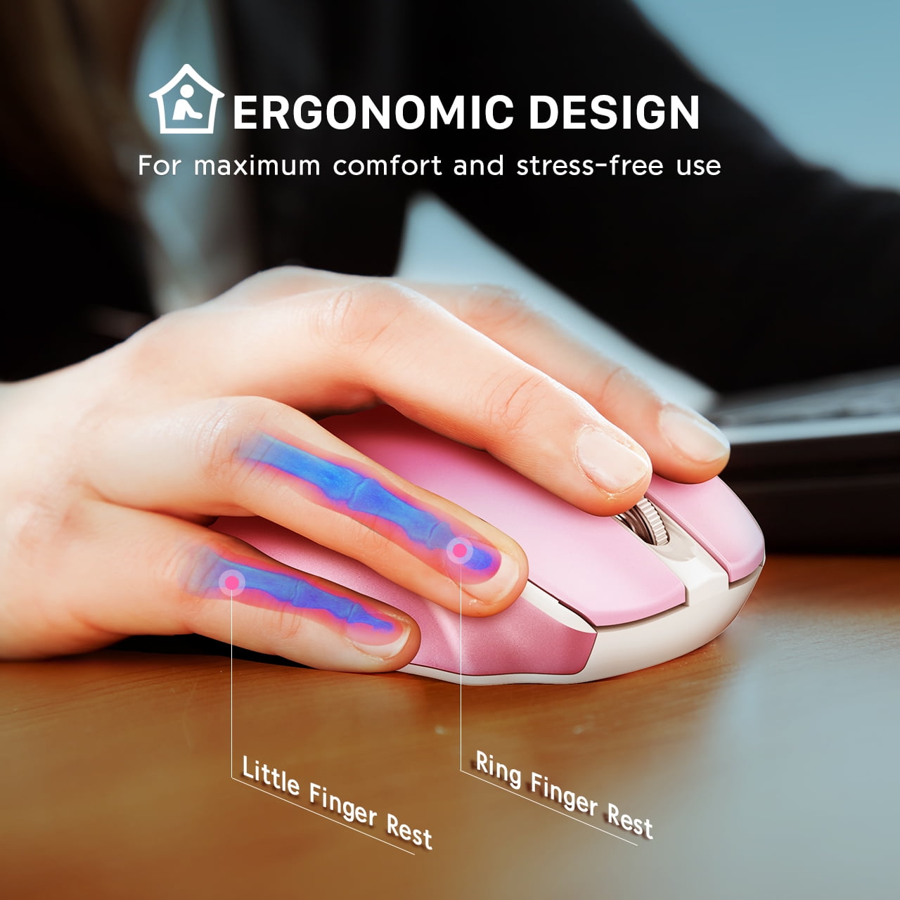 Buy VicTsing 2.4GHz Wireless Mouse, Travel-Friendly Computer Mouse W ...