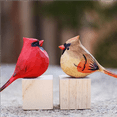Diy-Science Edu Handmade Wood Northern Cardinal Figurine, 3.9'' High ...