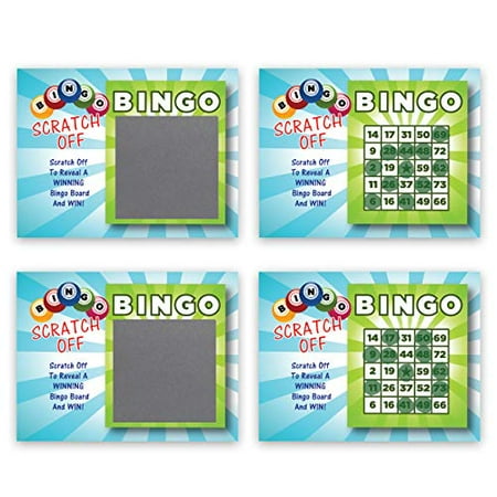 Bingo Scratch Off Game Cards - 26 Cards (24 Non Bingo, 2 Bingo) - My ...