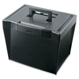 Pendaflex Portable Plastic File Box, Letter Size, Black, Hanging Folder ...