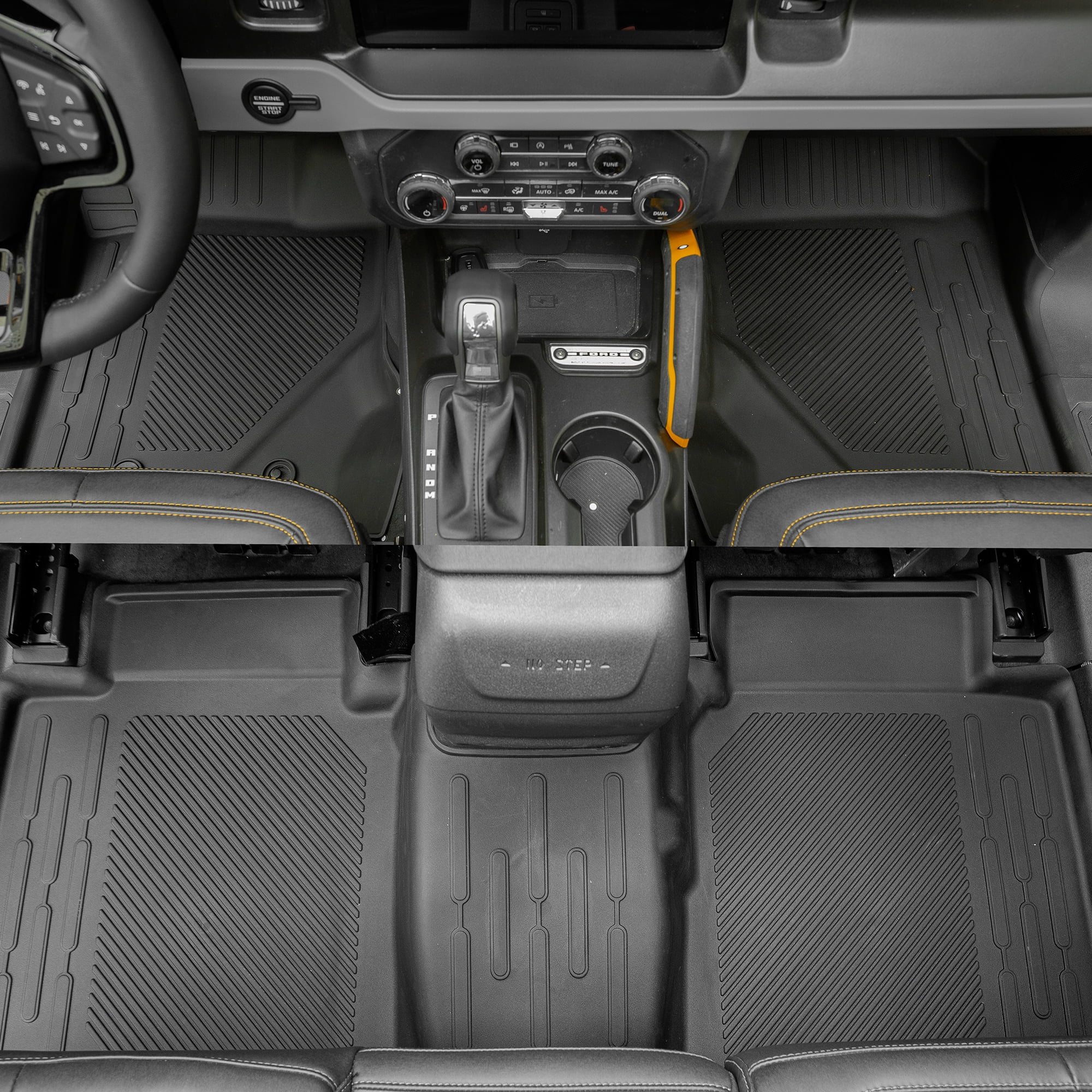 Buy Pedigree 3D TPE Material Ford Bronco All-Weather Floor Mats & Trunk ...