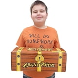 Huge Wood Looking Treasure Chest Box (16" x 9") Cardboard. Brown and ...