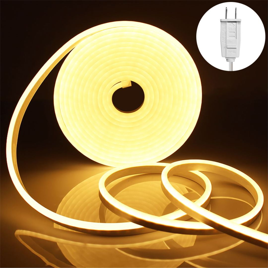 BAGZY 98.4FT/30M LED Strip Lights, IP65 Waterproof, Flexible Neon Rope ...