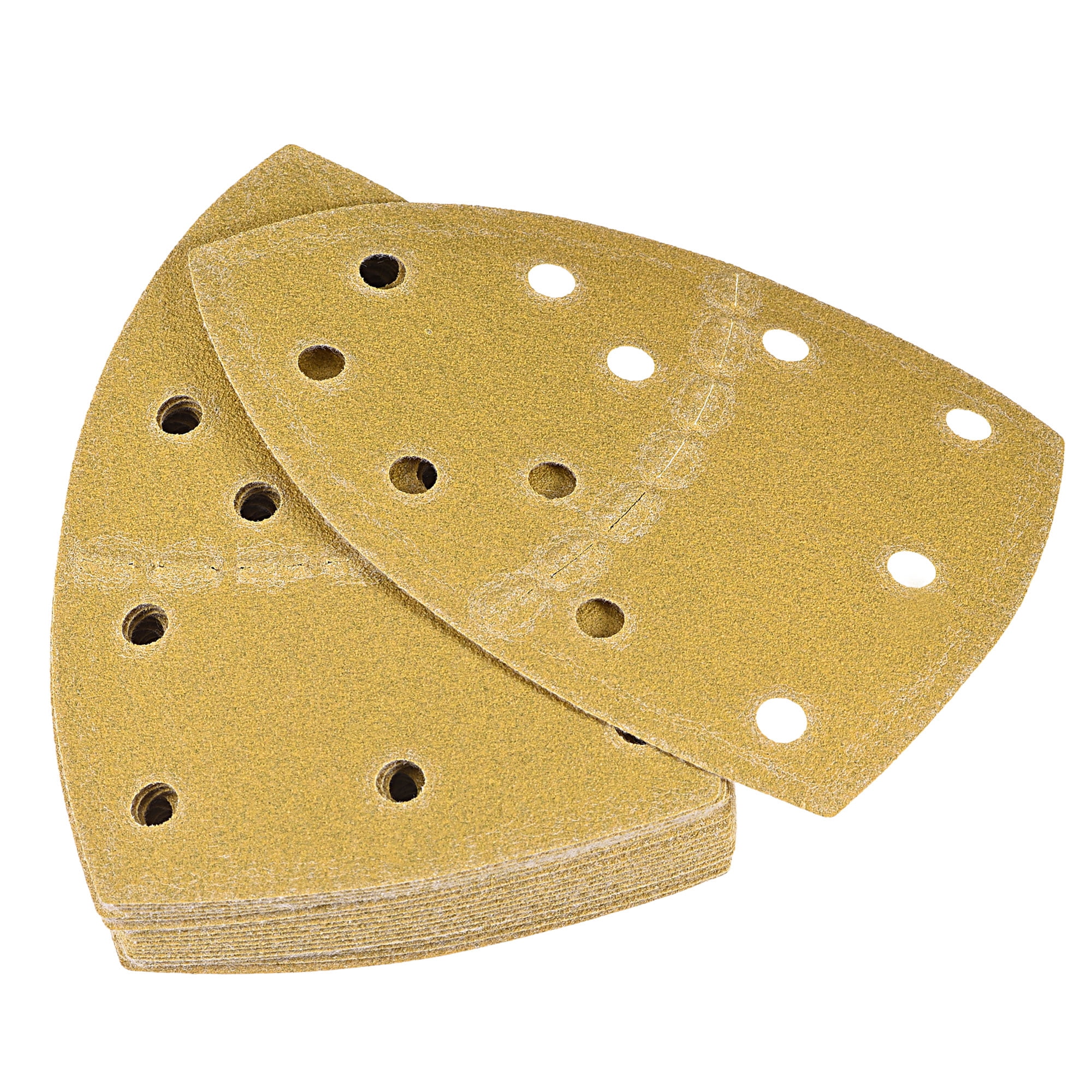 11 Holes Triangle Sandpaper 120 Grits Fine Abrasive 6-Inch Aluminum ...