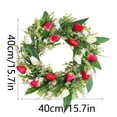 Artificial Spring Flower Garland Door Wreath Hanging Floral Swag Front ...