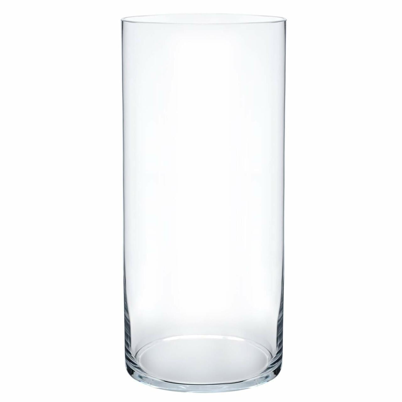 Enova Home Cylinder Shape Clear Flower Glass Vase 5.0" W x 12.0" H ...