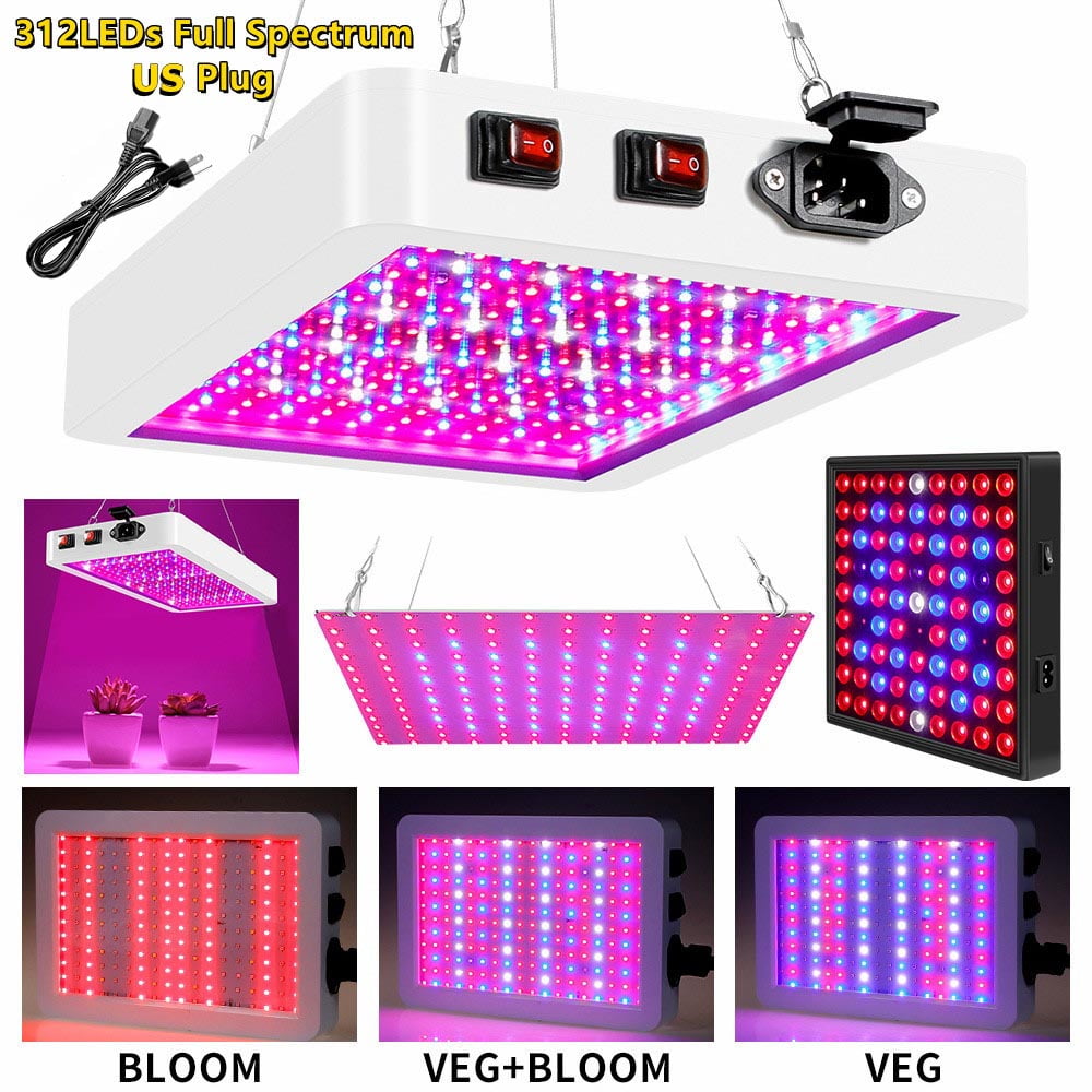 Rosnek LED Grow Light 25/45/60/80W Plant Grow Lamp 81/169/216/312LEDs ...