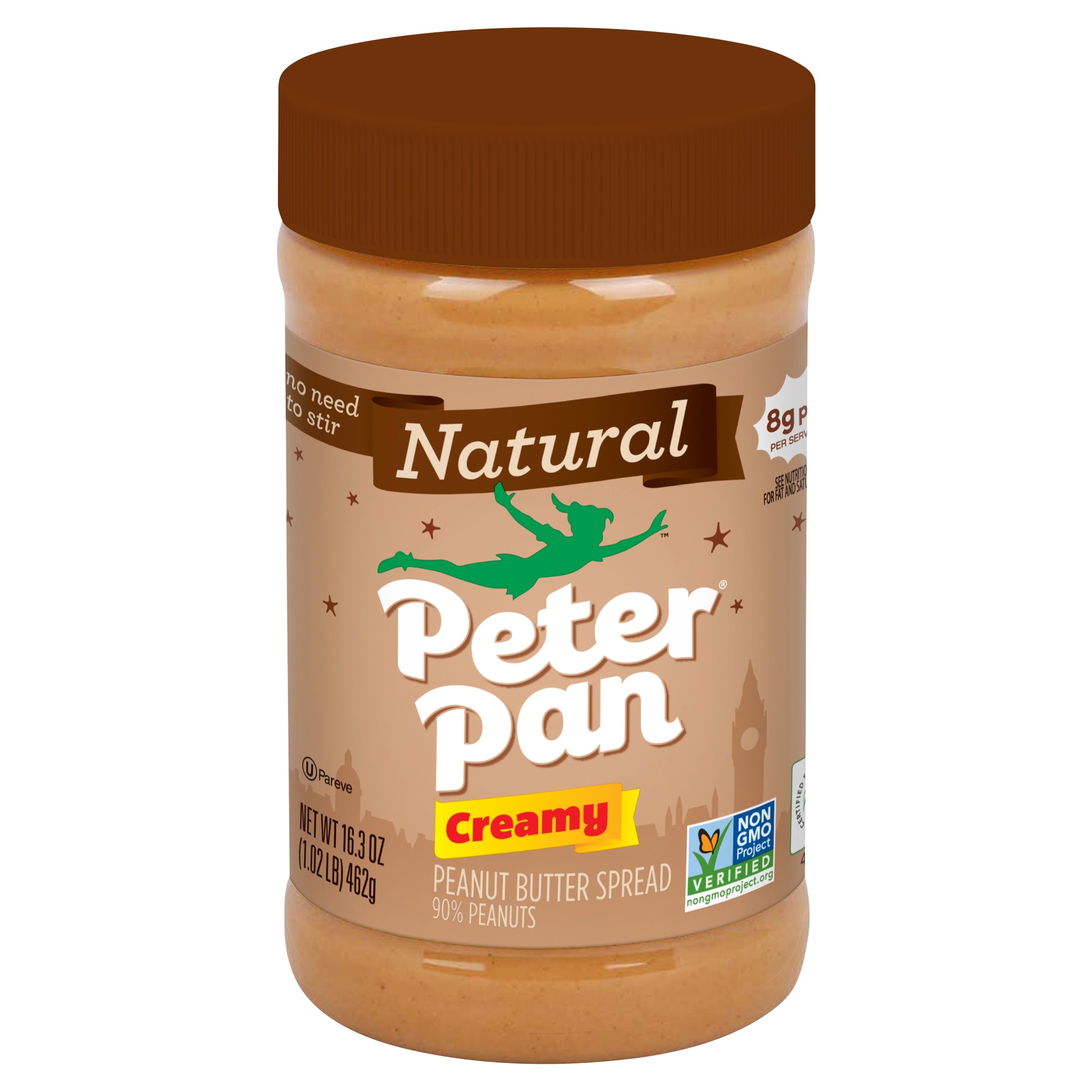 PETER PAN 16 3oz Natural Creamy Peanut Butter Spread Walmart