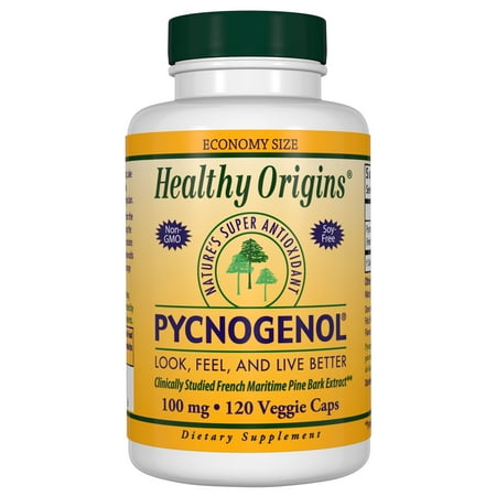 Pycnogenol 100 mg, 120 Veggie Capsules - Walmart.com