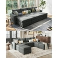 Linsy Home Modular Convertible Sleeper Sofa Bed with Storage Ottomans ...