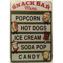 Metal Tin Sign Vintage Art Decoration Snack Bar Menu for Cofe Home ...