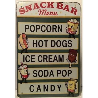 Vintage Custom Metal Signs 12 x 16 - Visit Our Snack bar Decor Chic Art ...