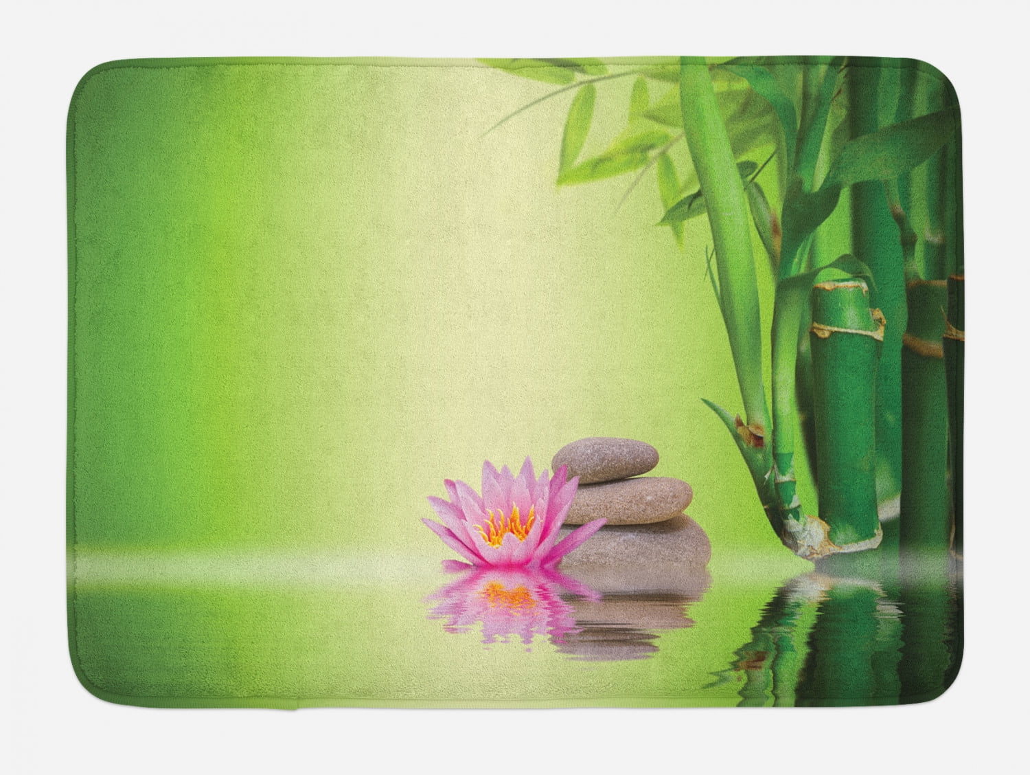 Spa Bath Mat, Zen Garden Asian Self-Control Freshening Insight in Daily ...