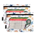 2 Pieces Pencil Bag Binder Pouches 3-Ring Page Turning Folder Pencil ...