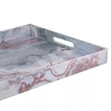 American Atelier, Acrylic Marble Red Swirl Rectangular Serving Tray ...