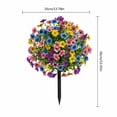 Artificial Violet Flowers, Faux Floral Garden Stake Ground Insert for ...