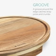 Navaris Corner Countertop Cutting Board - 12.6" x 16.5" Acacia Wood ...