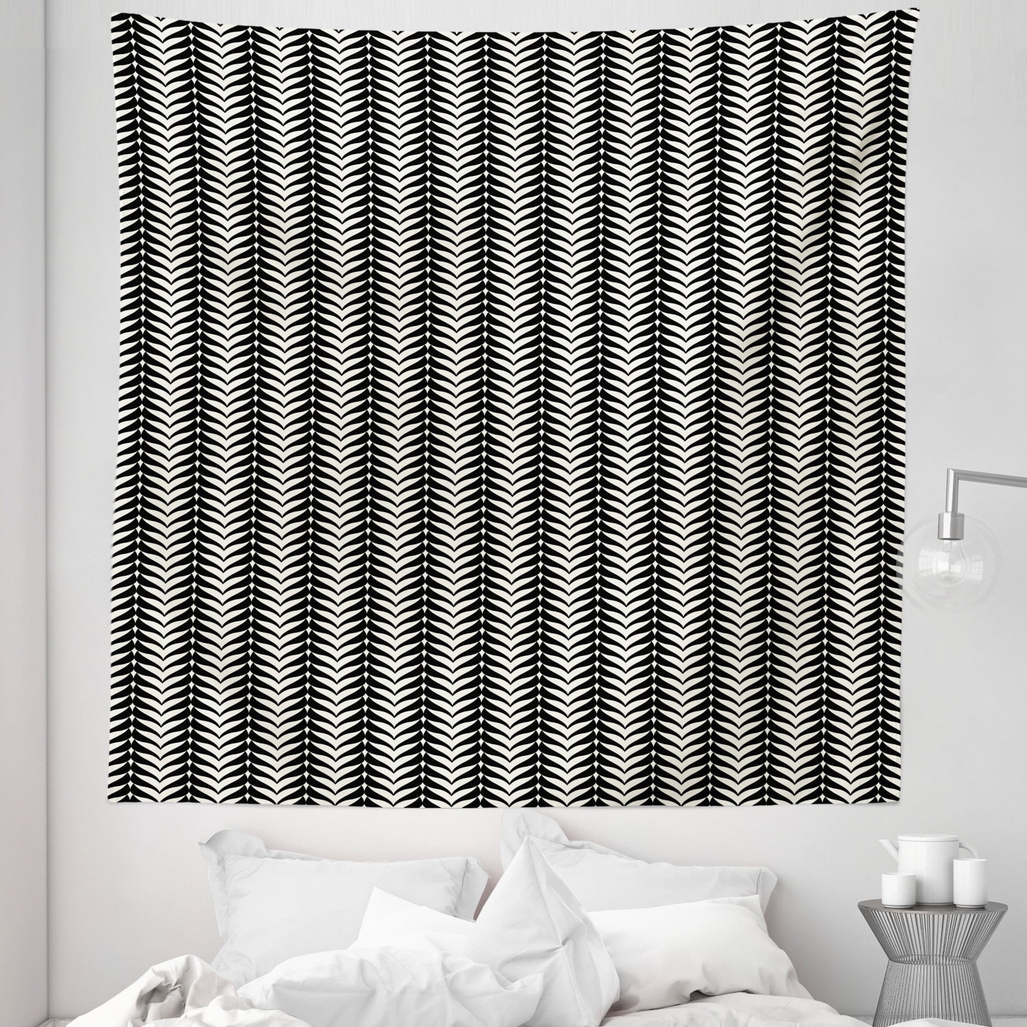 Retro Tapestry, Optical Illusion Effect Style Pattern with Abstract ...