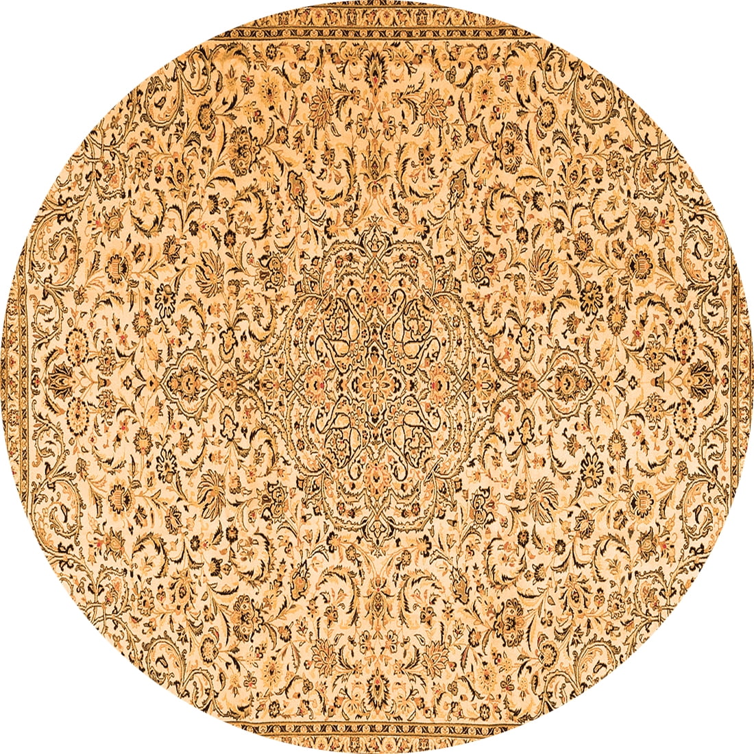 Ahgly Company Indoor Round Persian Orange Traditional Area Rugs, 8 ...