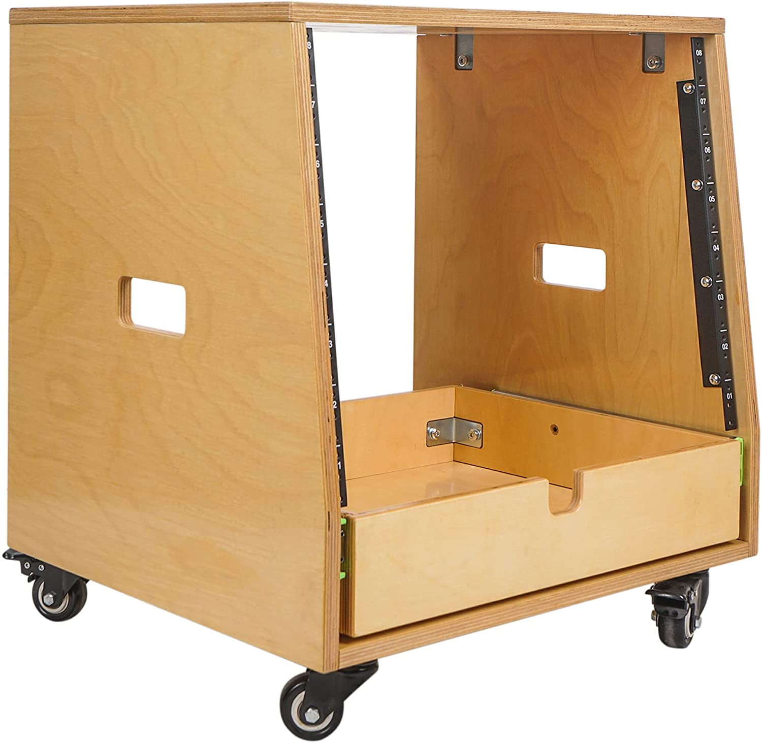 Sound Town 8U DIY Slanted Studio Rack with 8U Rack Space, Extra 2U ...