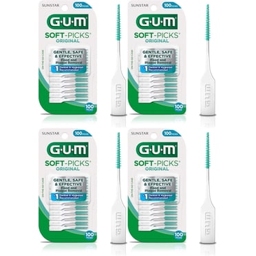 GUM Advanced Soft-Picks, Dental Teeth Cleaning with Wide Bristles, 60 ...