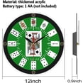 12 Inch Poker Clock Spade Playing Cards Texas Hold 'em Inspired Modern ...
