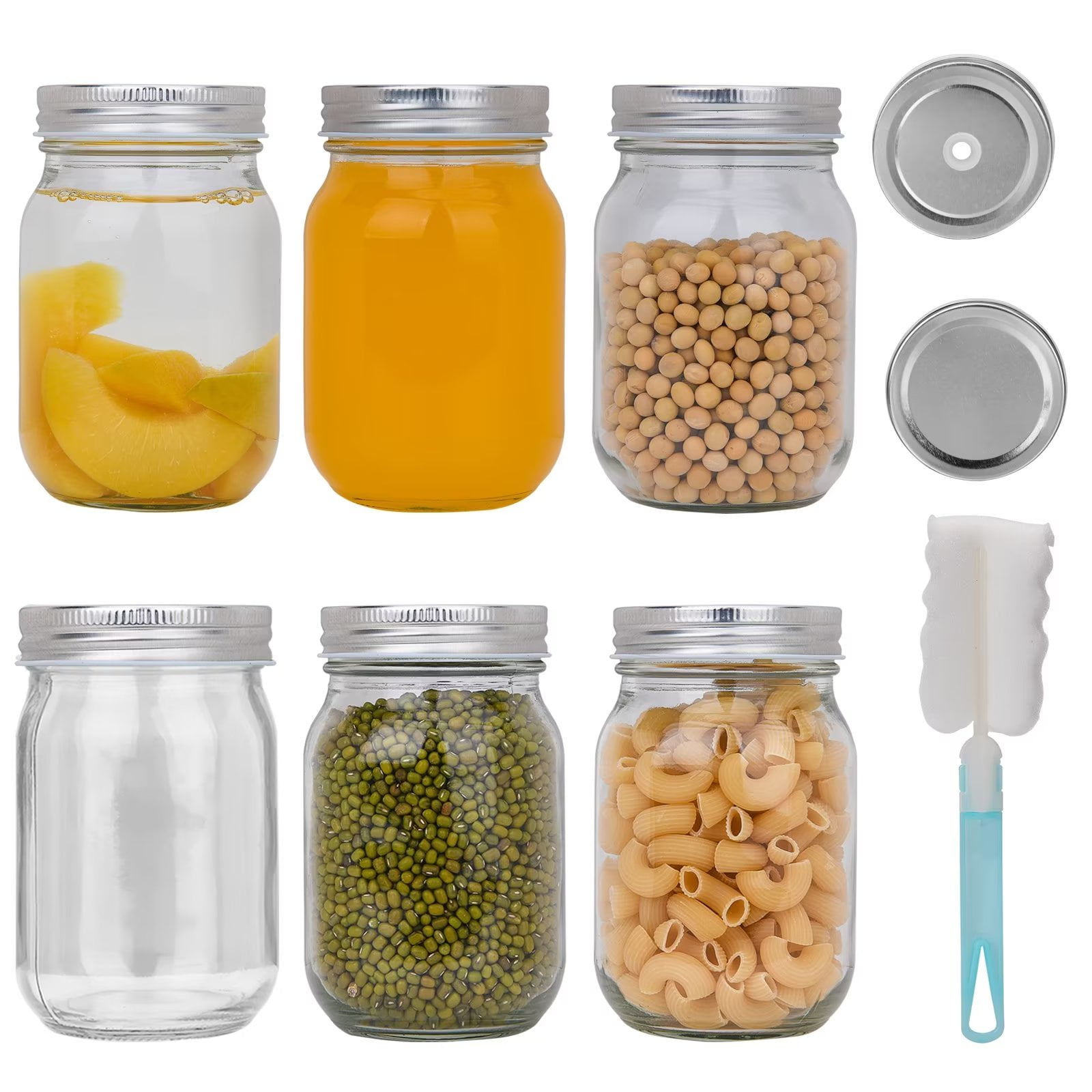 Click here for Hiziwimi 6 Pack 500ml Glass Mason Jars With Sealed... prices