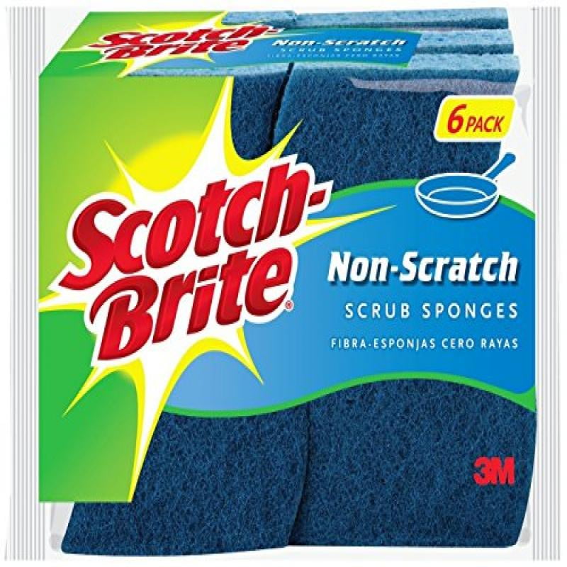 Scotch-Brite 6 Piece Multi Purpose Scrub Sponge Pack ( Pack of 1 ...
