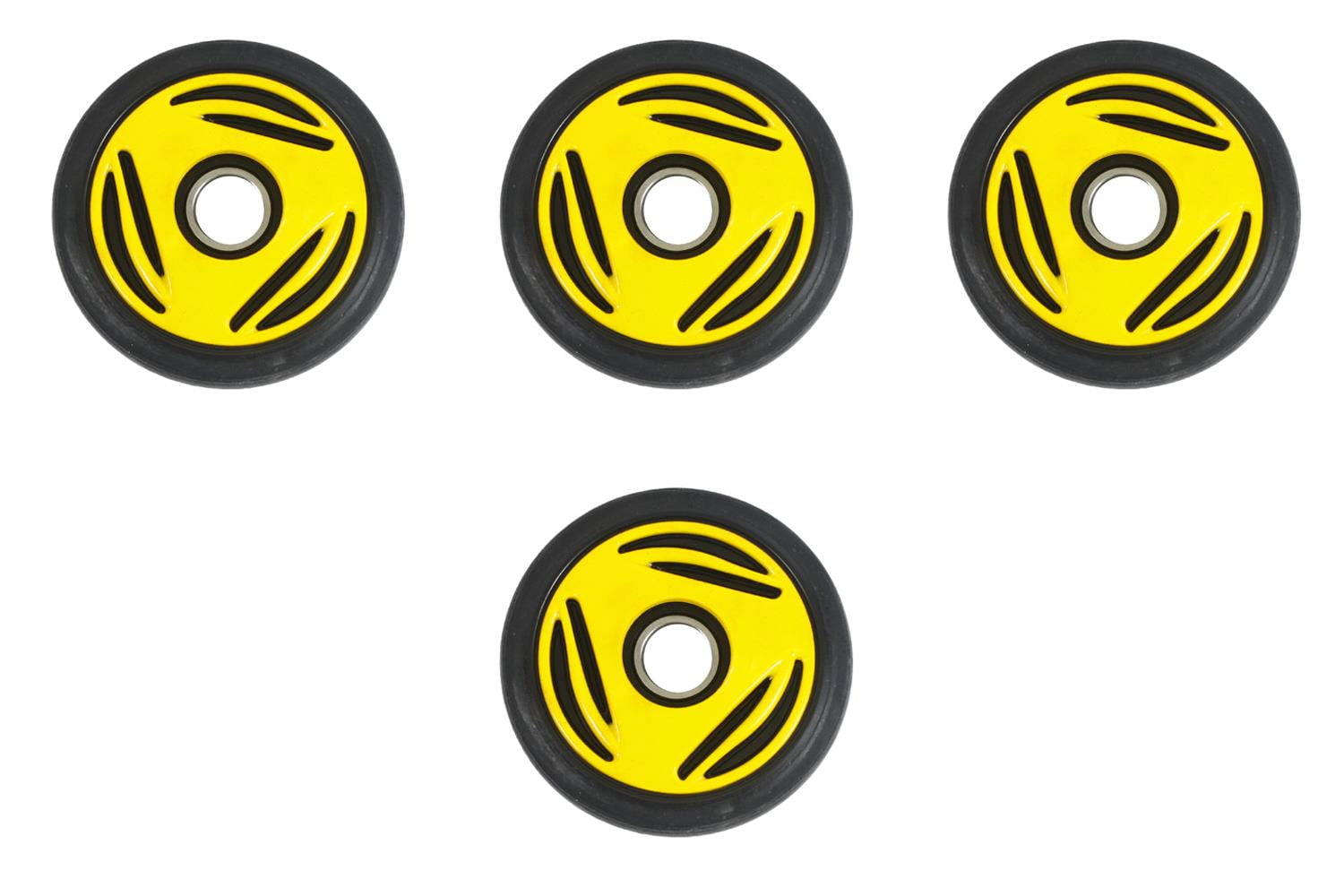 4 Front Rail Yellow Idler Wheels Kit for Snowmobile BOMBARDIER/SKI-DOO ...