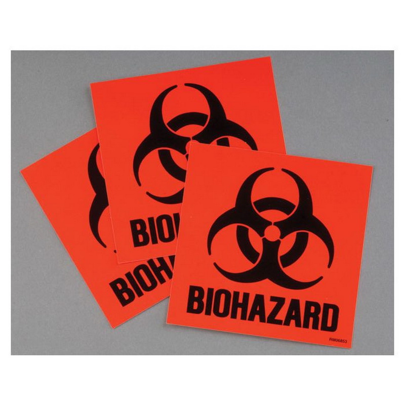 Justrite 25880 Label Kit for Biohazard Waste Cans, 3 labels - 25880 ...