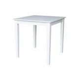 Solid Wood 30 inch Square Dining Table in White - Walmart.com