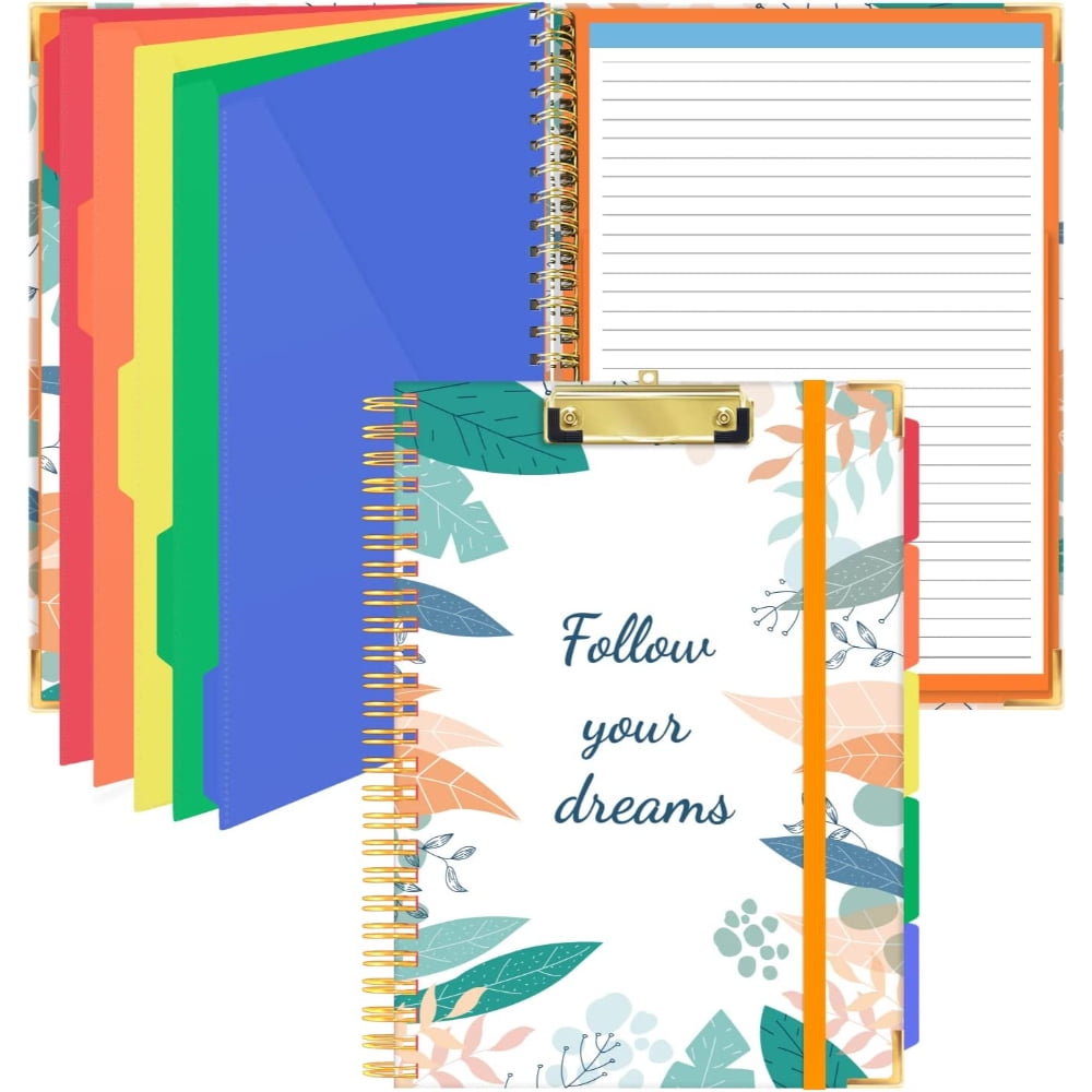 PEACNNG Spiral Clipboard with Refillable Lined Notepad for Letter Size ...