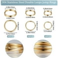 150Pcs 3 Styles 304 Stainless Steel Split Rings Double Loops Jump Rings ...