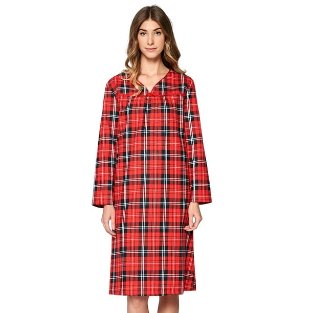 Casual Nights - Casual Nights Women's Flannel Floral Long Sleeve ...