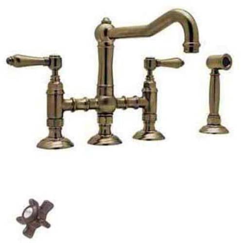 Rohl A1458 Country Kitchen 3-Leg Bridge Faucet and Side Spray ...