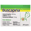 Buscapina Multi Symptom Acetaminophen and Caffeine Pain Relief, 24 ...