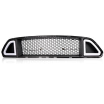 PIT66 Front Hood Upper Grille with White DRL LED Light, Fit For 2015 ...