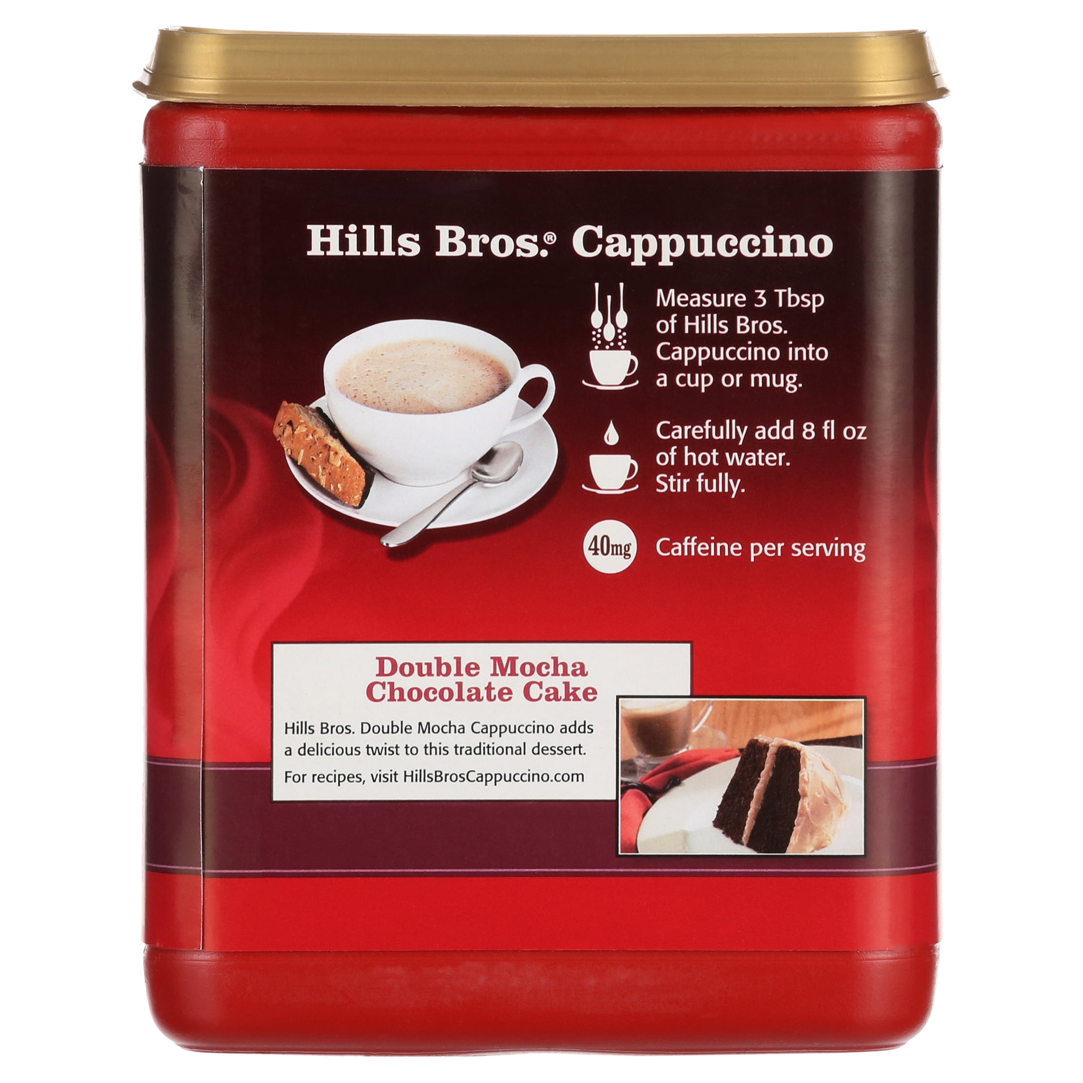 Buy Hills Bros. Instant Cappuccino Mix, Double Mocha, 16 oz (Pack of 1 ...