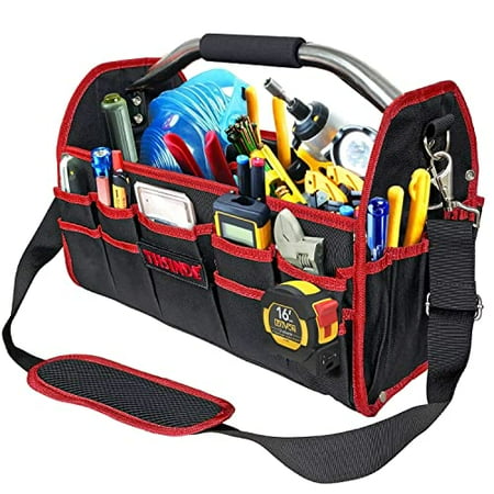 19" Electrician Open Top Tool Tote Bag, 600D Reinforced Material Tool ...