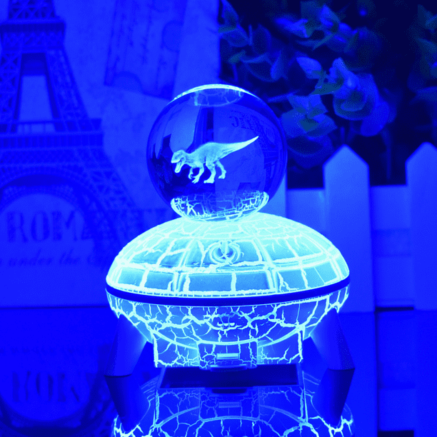 Magical Crystal Ball UFO Remote Control LED 3D Night Light with16 Color ...