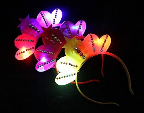 LED Flashing Crown Headband Light Up Birthday Tiaras Glowing Birthday ...