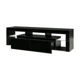 Floating TV Stand, HSUNNS Wall Mounted Shallow Floating Media Console ...
