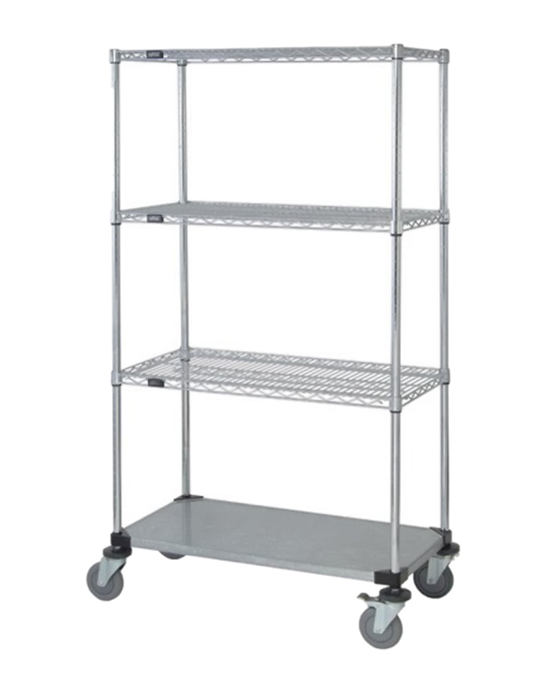 Mobile Stem Caster Cart 74"H Post, 5" Stem Caster Units 24"W x 36"L x ...