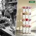 3 Tier Flower Display Stand with 12 Removable Buckets Rolling Flower ...