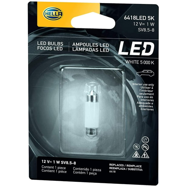 HELLA 6418 5K Performance Bulb, 12V, 1W, 5,000 Kelvin Warm White - Walmart.ca