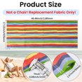 1Pc Stripe Pattern Chair Polycotton Cloth Beach Chair Cloth Replacement ...